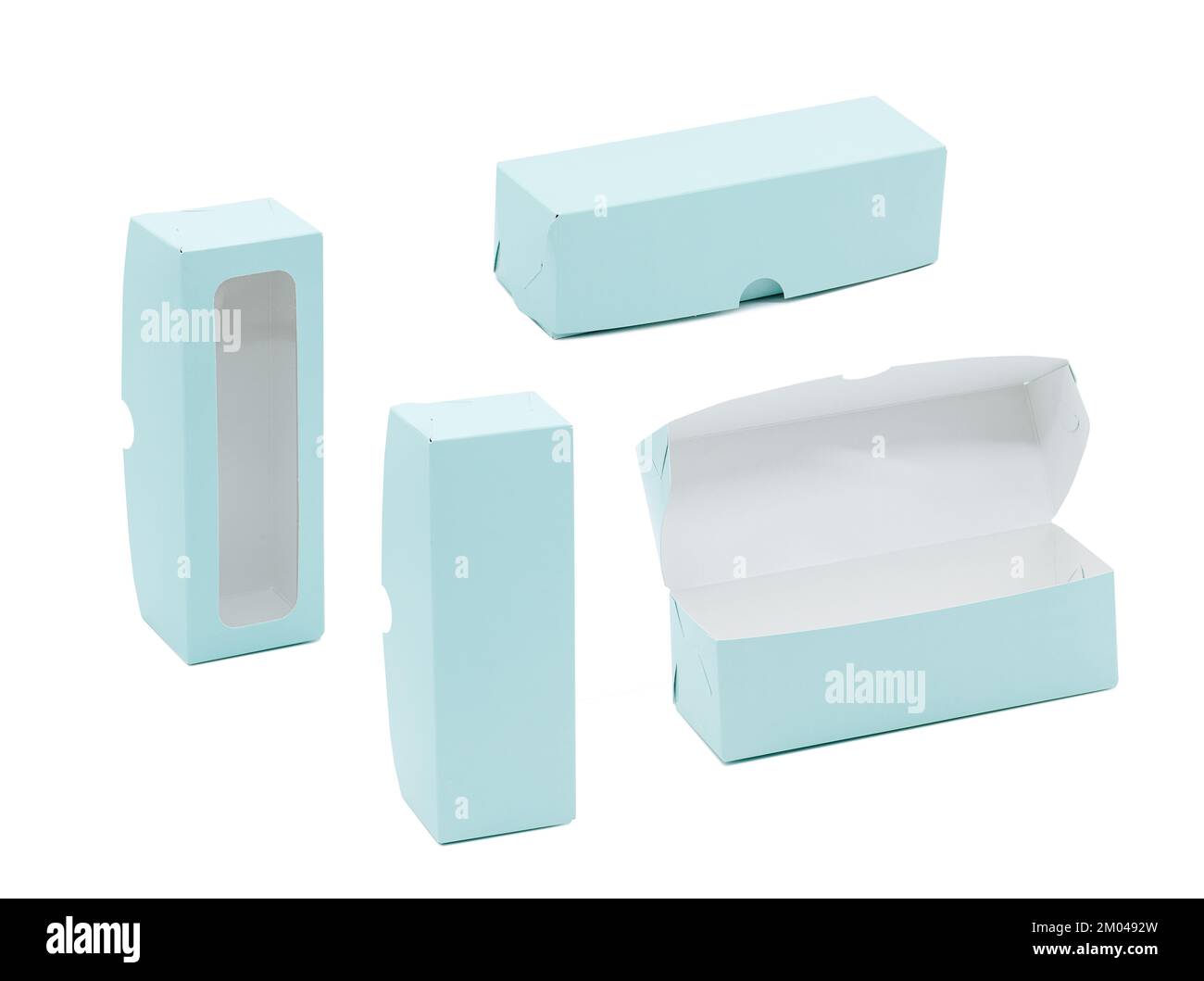 Four blank closed carton boxes hi-res stock photography and images - Alamy