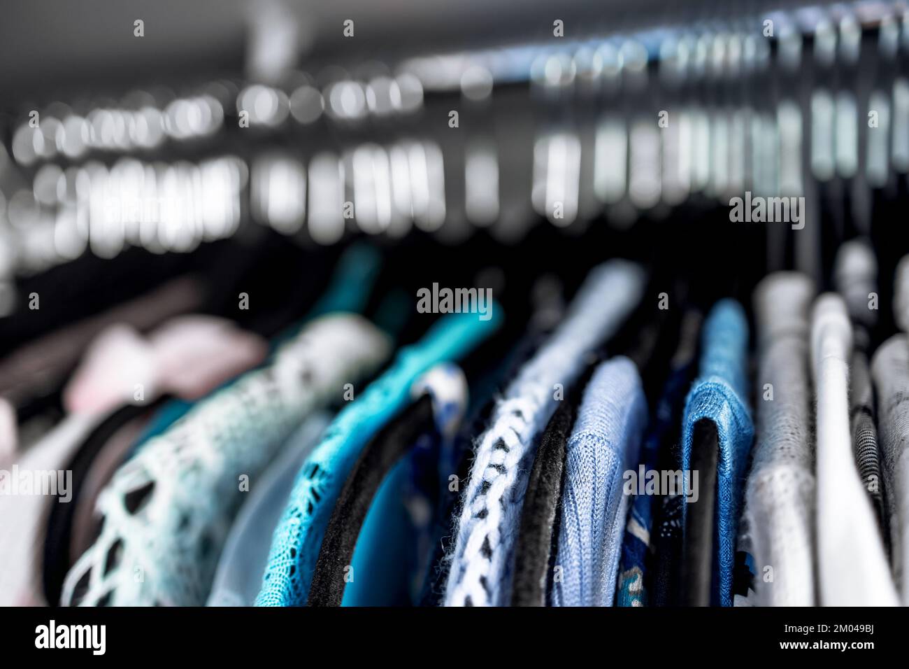 organizing and tidying up conceptual still-life, wardrobe with colour ...