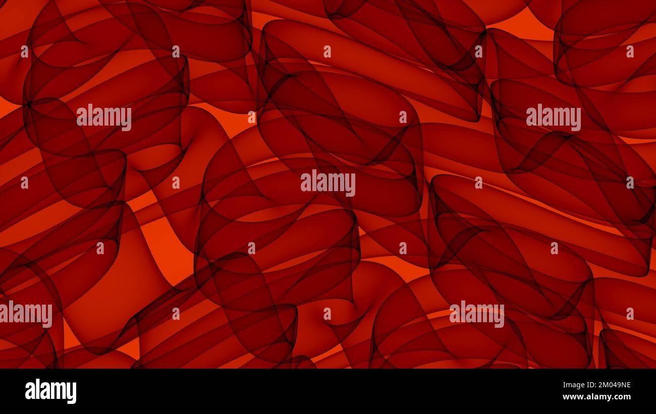 Background abstract 8K red blue yellow white lilac black waves lines ...