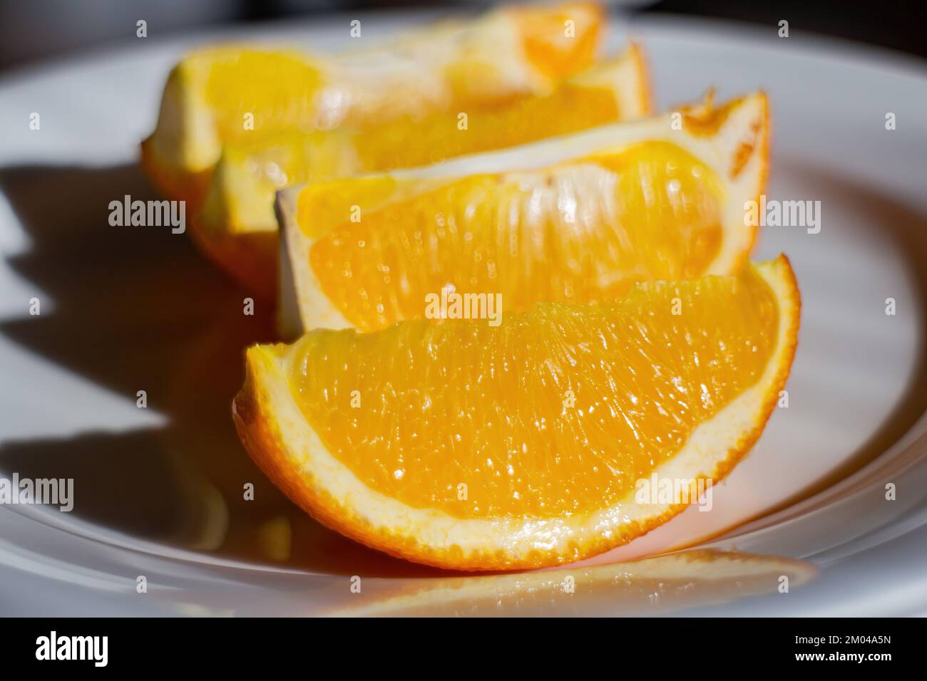 Close up shot of orange slices at Taiwan Stock Photo - Alamy