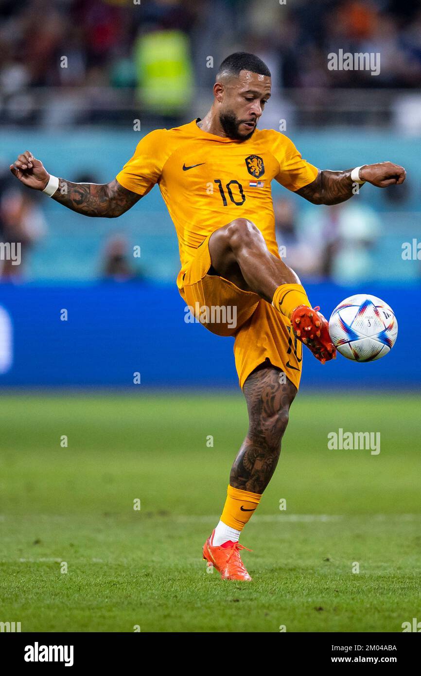 Al Rajjan, Qatar. 03rd Dec, 2022. Soccer: World Cup, Netherlands - USA ...