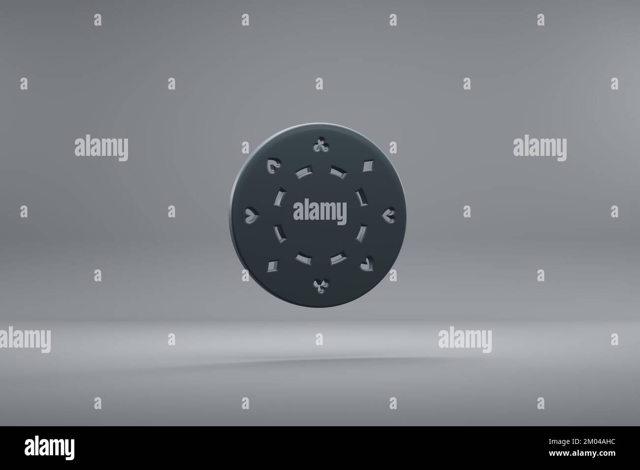 Beautiful illustration Poker Token Dark symbol icons on a grey ...