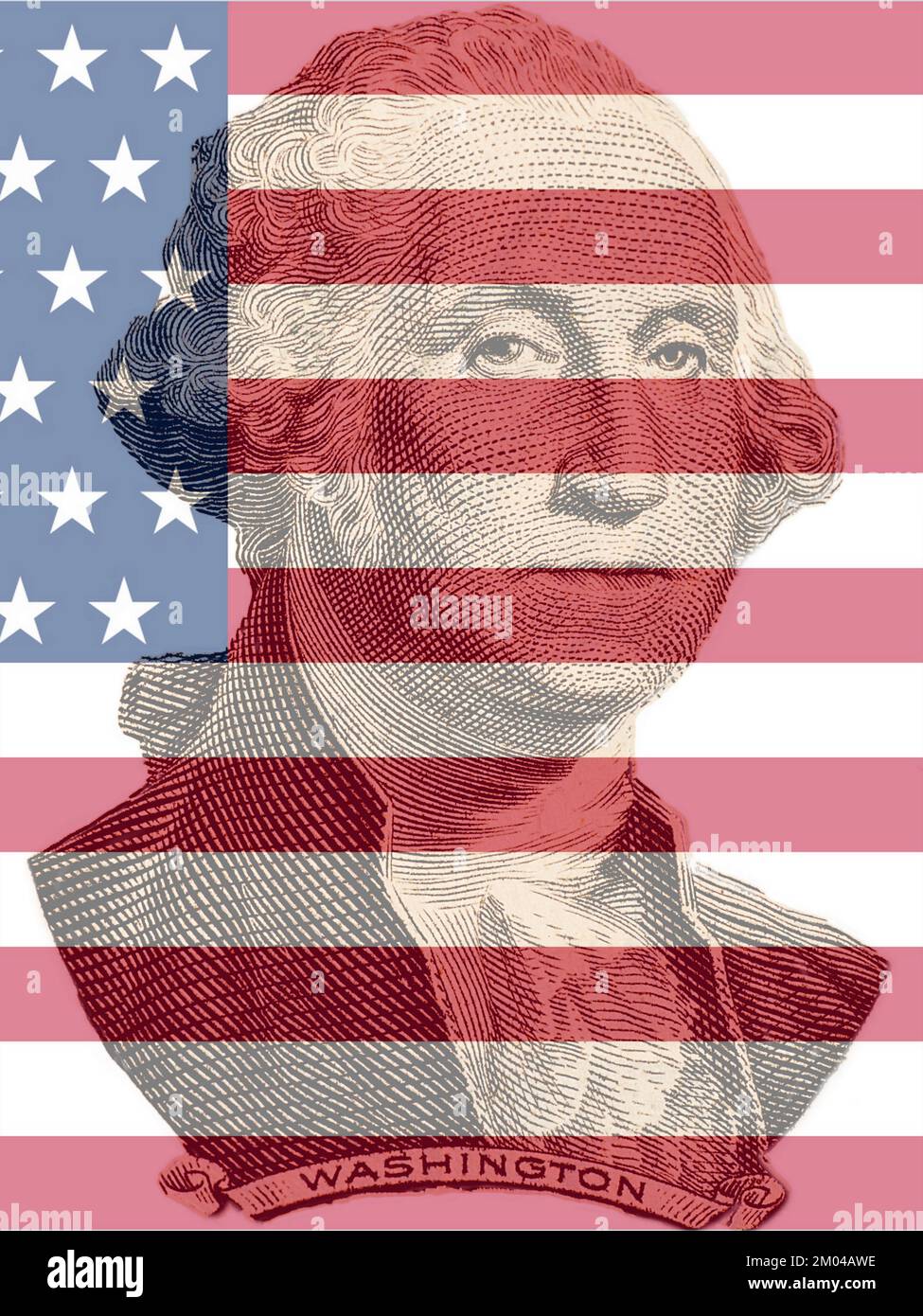 Double exposure of portrait first U.S. president George Washington with ... Double exposure of portrait first U.S. president George Washington with ...