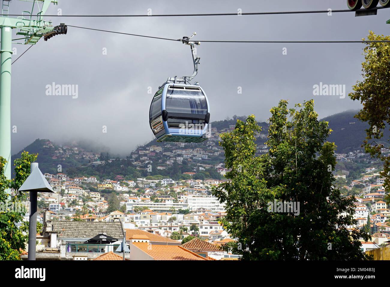 transportation with the cable car on madeira island Stock Photo - Alamy