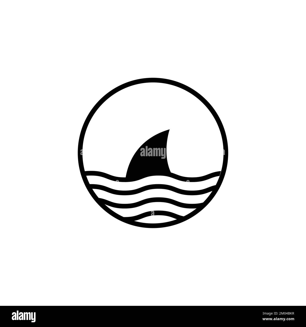 Beware of sharks warning icon sign vector. Shark fin pictogram symbol Stock Vector Image & Art ...