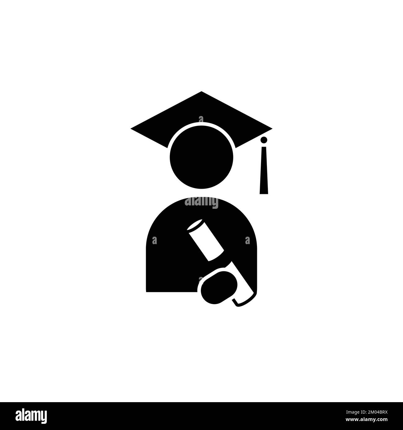 Graduate student character wearing graduation cap holding certificate ...