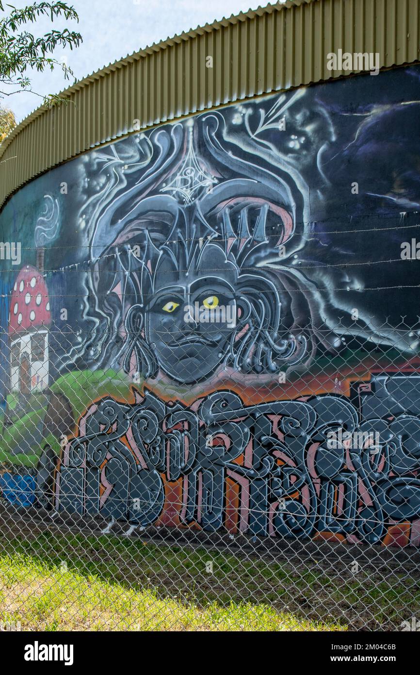 Water Tank Art, Midway Point, Tasmania, Australia Stock Photo - Alamy