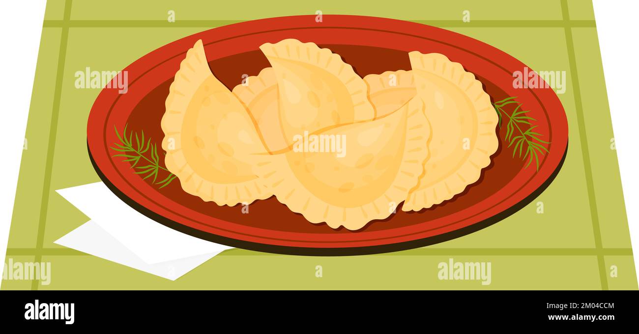 Mexican Empanadas. Traditional popular mexican food. Vector ...