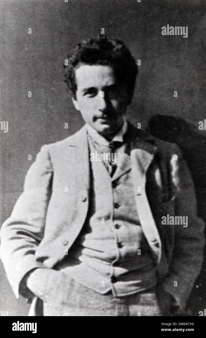 Albert Einstein (1879-1955) Portrait 1898, unknown photographer Stock ...