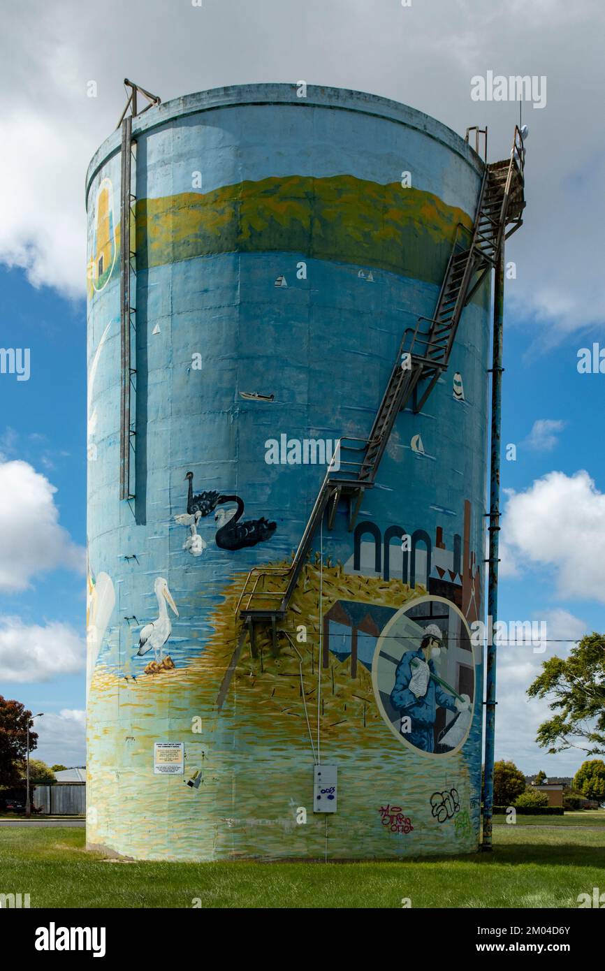 Water Tower Art, George Town, Tasmania, Australia Stock Photo - Alamy
