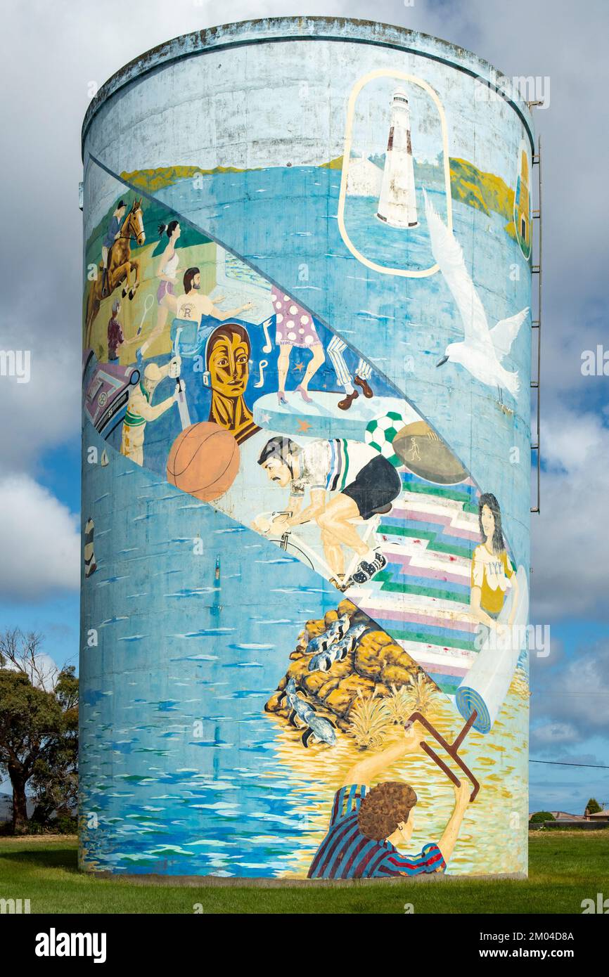 Water Tower Art, George Town, Tasmania, Australia Stock Photo - Alamy
