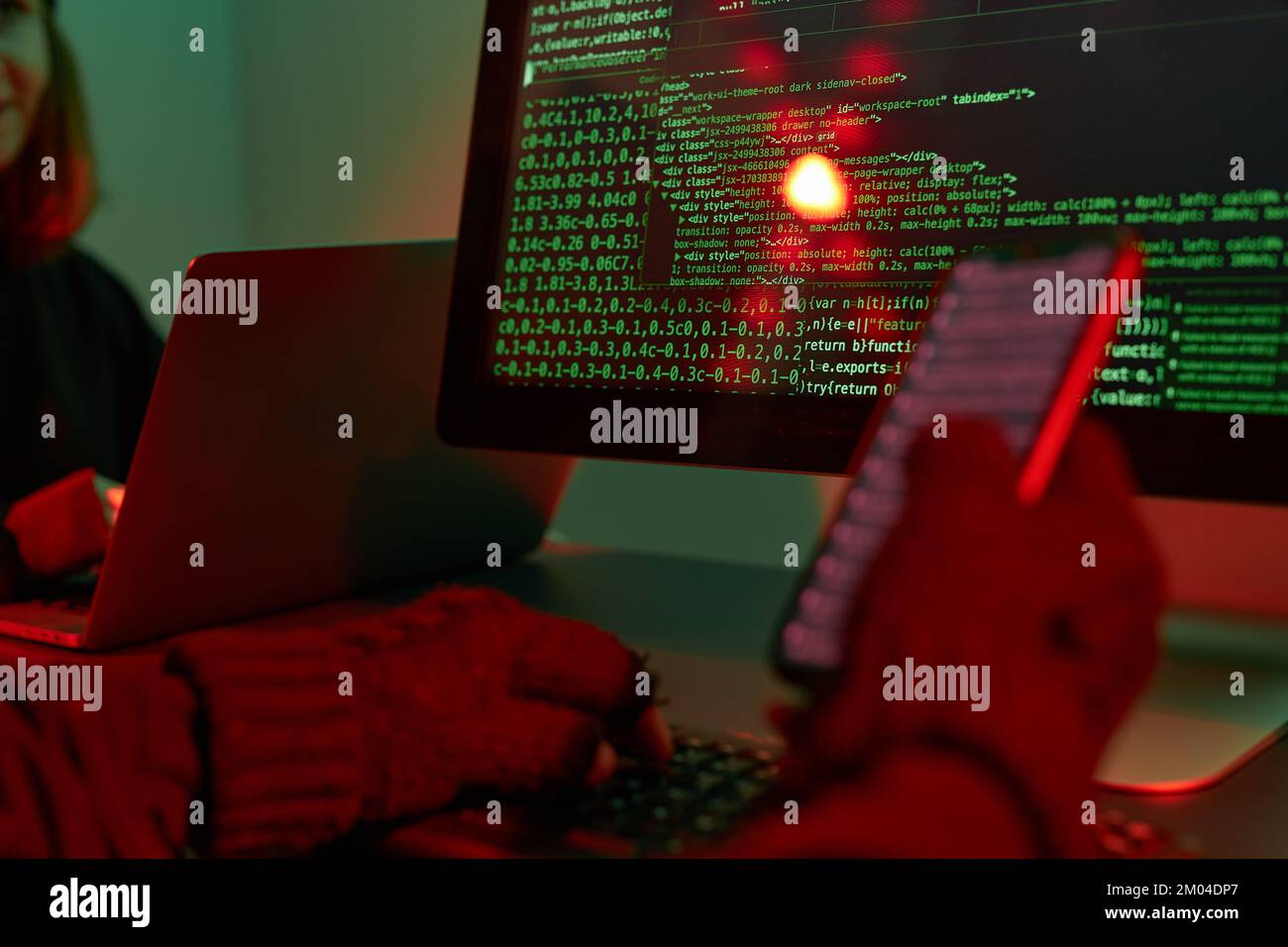 Anonymous People Using Computer And Programming To Break Code Cyber Security Threat Internet