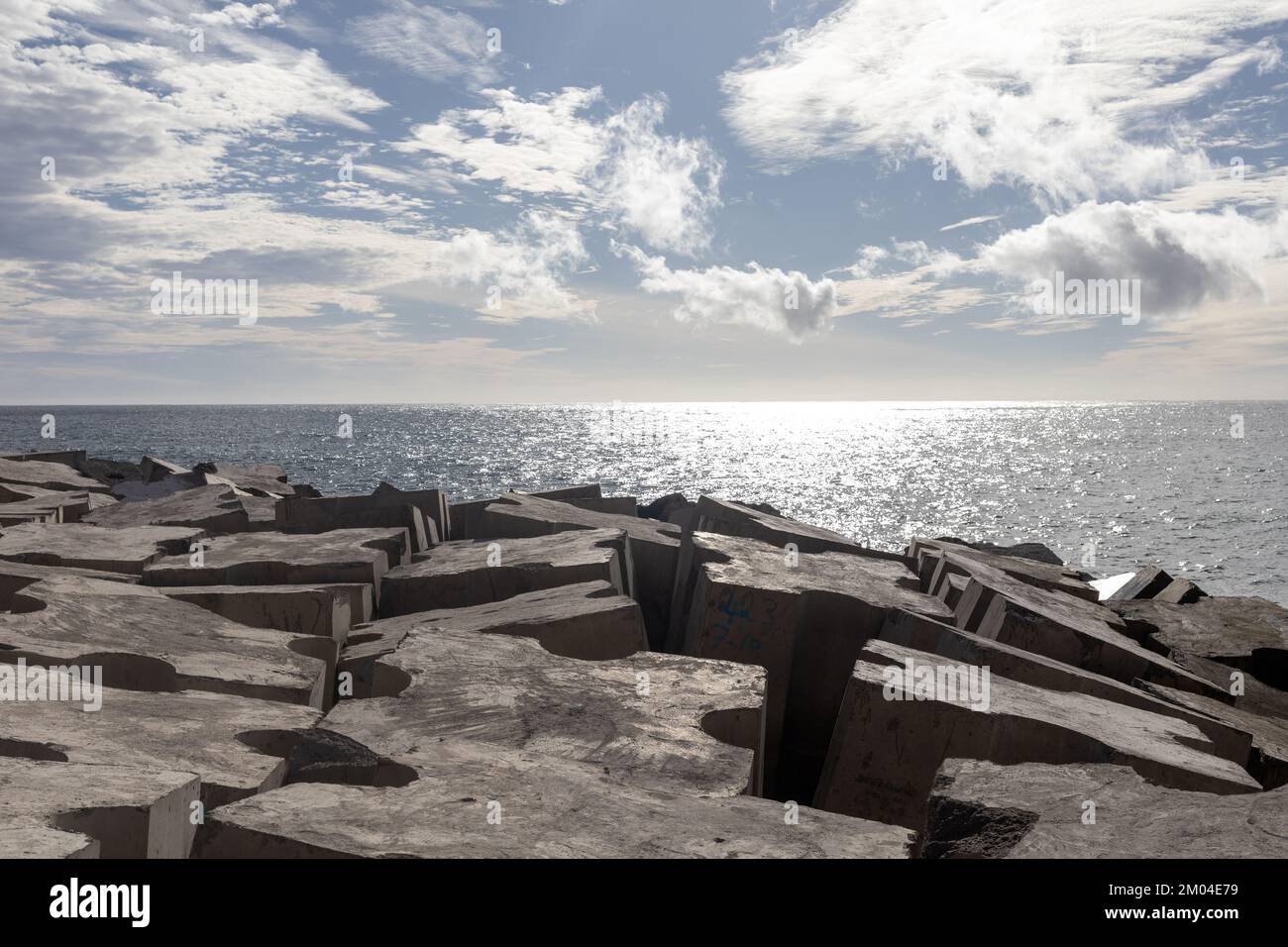 Ocean concrete blocks hi-res stock photography and images - Alamy