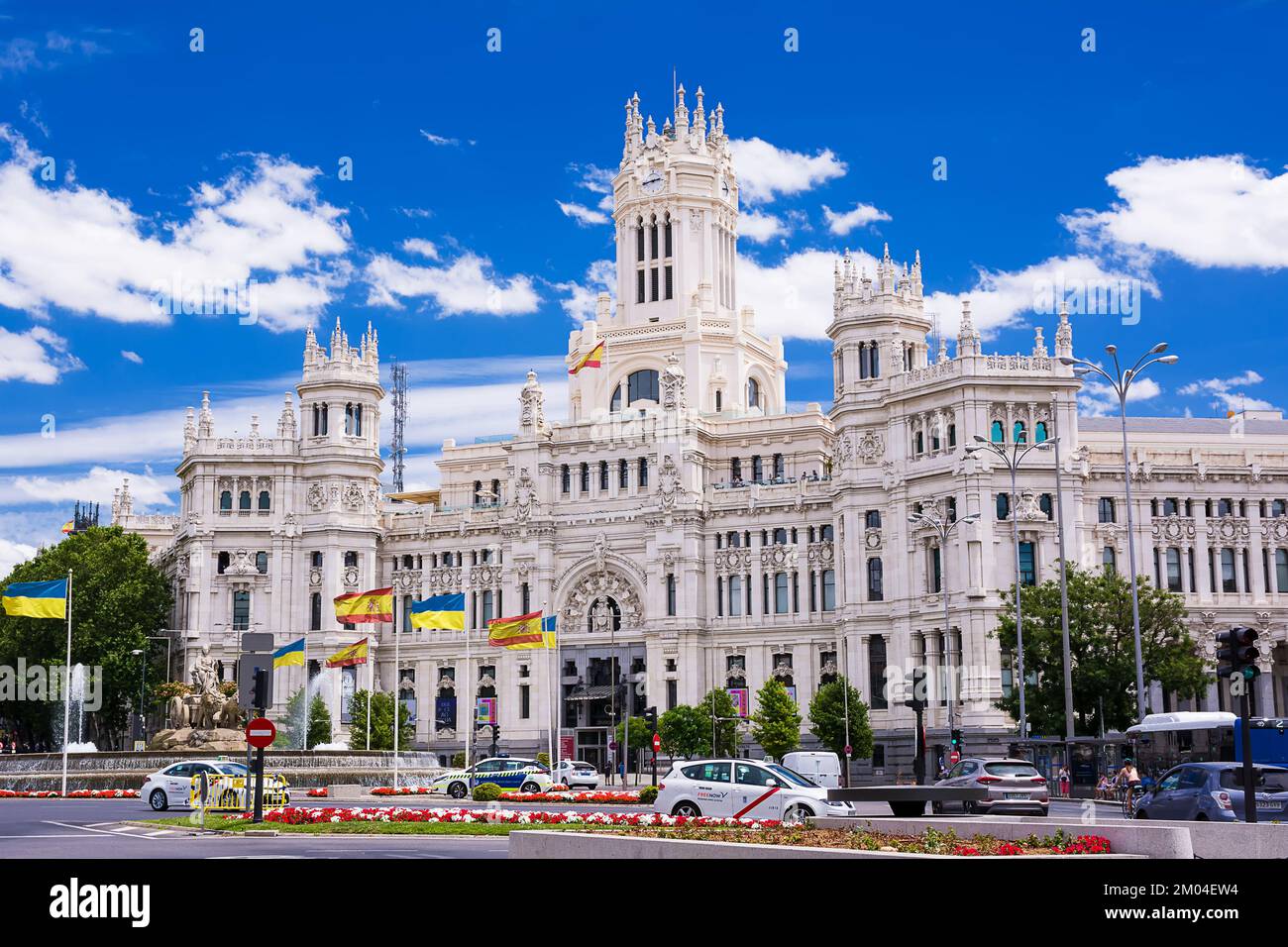Madrid, Spain - June 20, 2022: Communications building in Cibeles ...