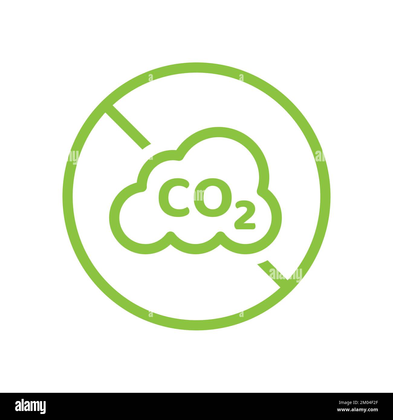 Zero CO2 footprint vector sticker. Carbon Dioxide free circle label ...