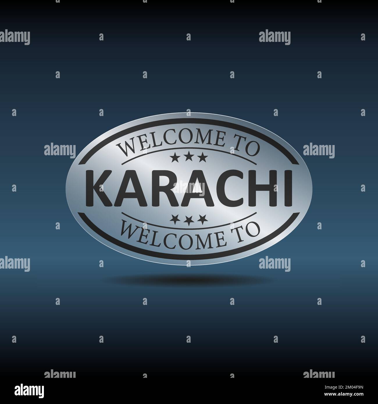 welcome to Karachi black round vintage stamp logo sign badge Stock ...