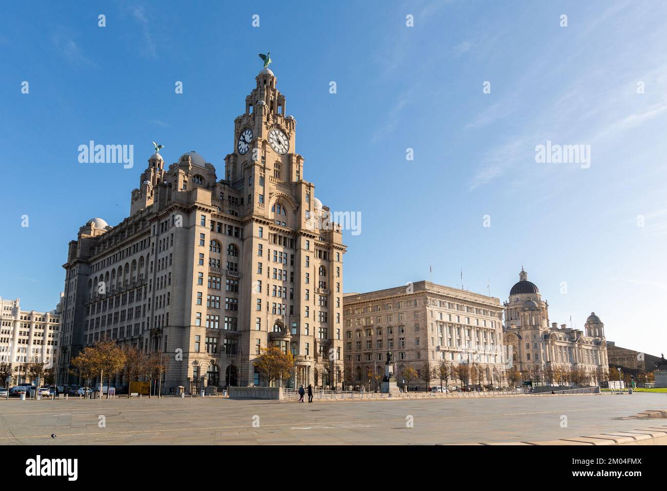 Liverpool, UK: Royal Liver building, Cunard building, and Port of ...