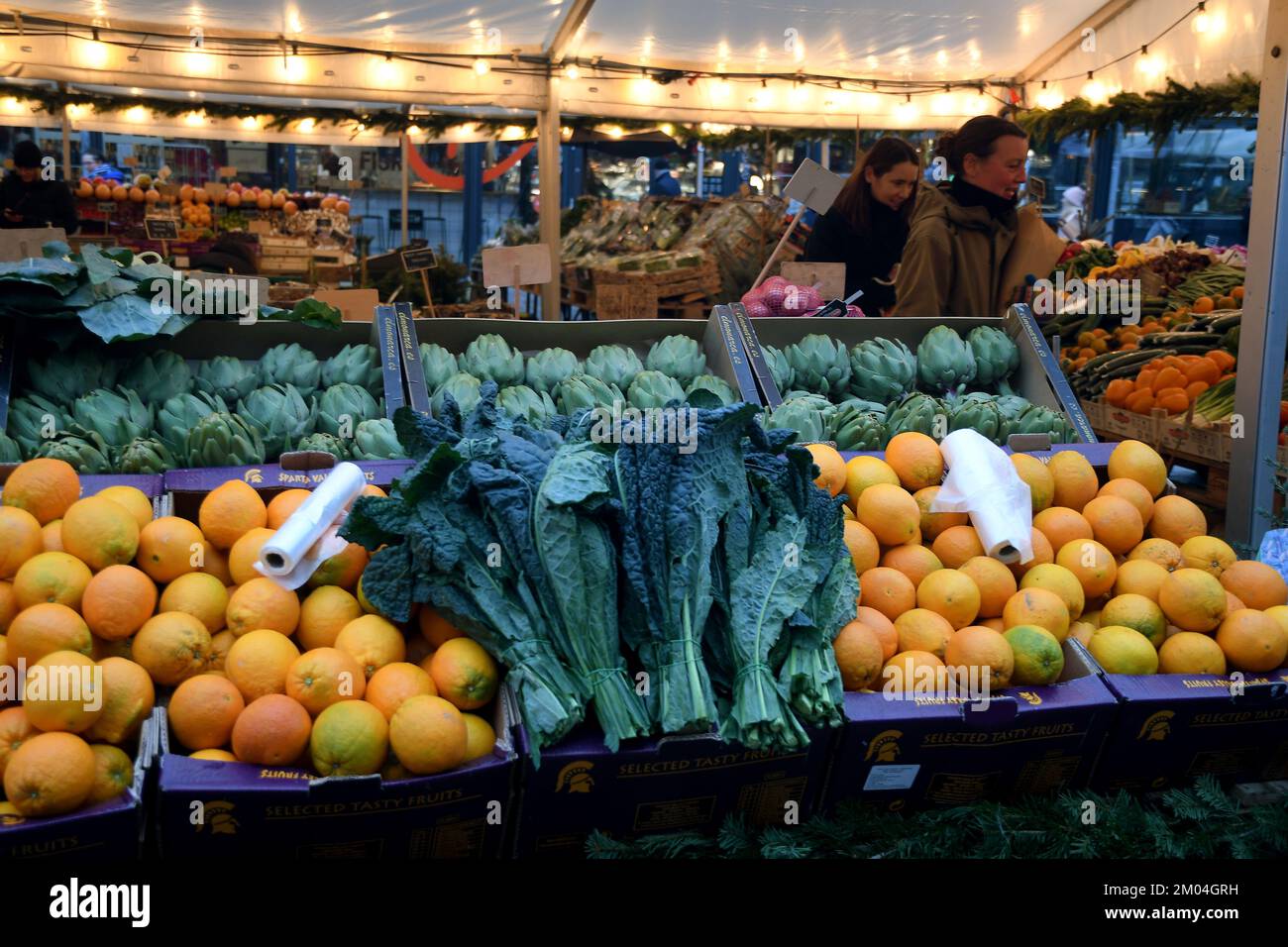 Copenhagen/Denmark/04 December 2022/ Fruit and vegetable vendior in ...