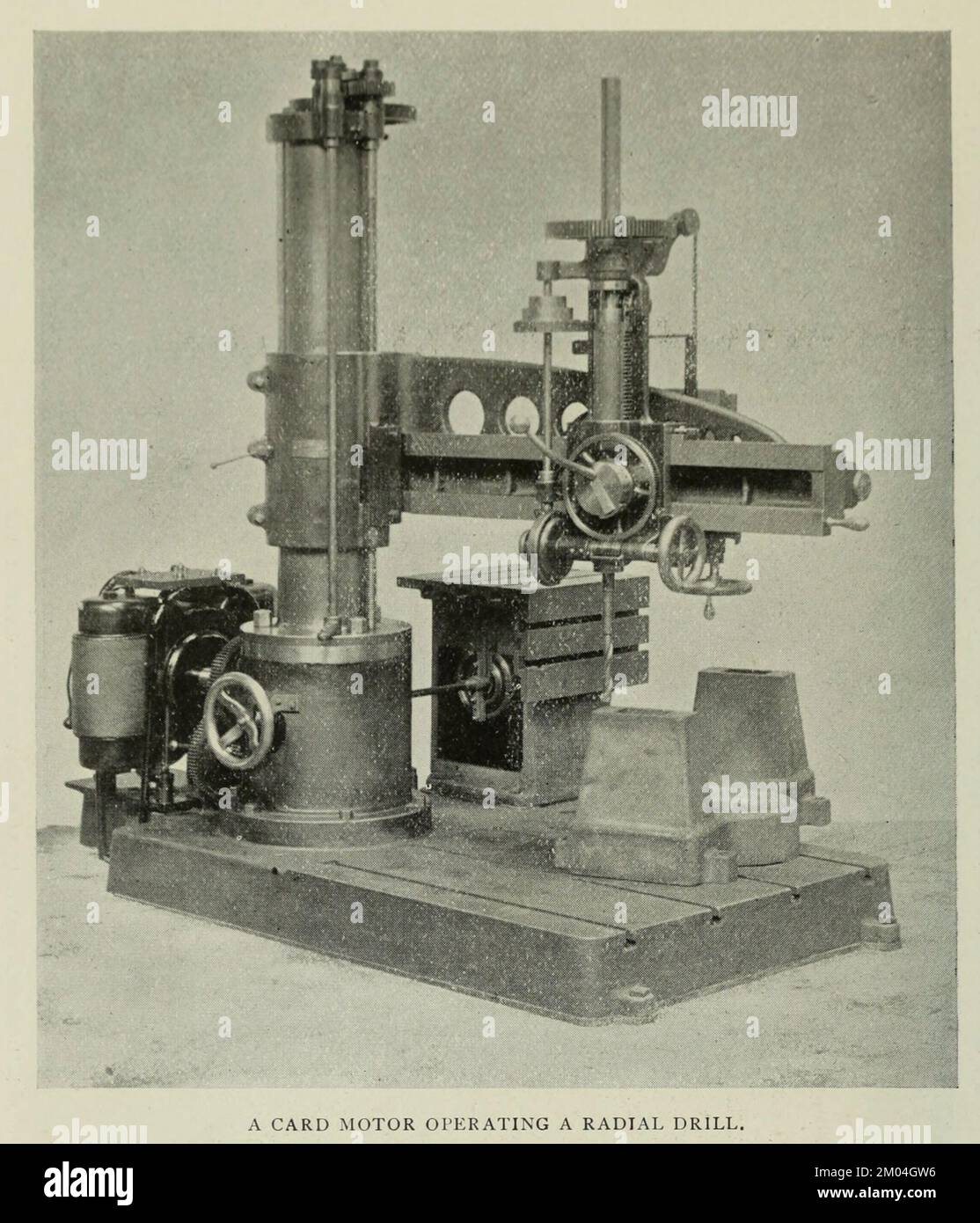 A card motor operating a radial drill from the Article OPERATING ...