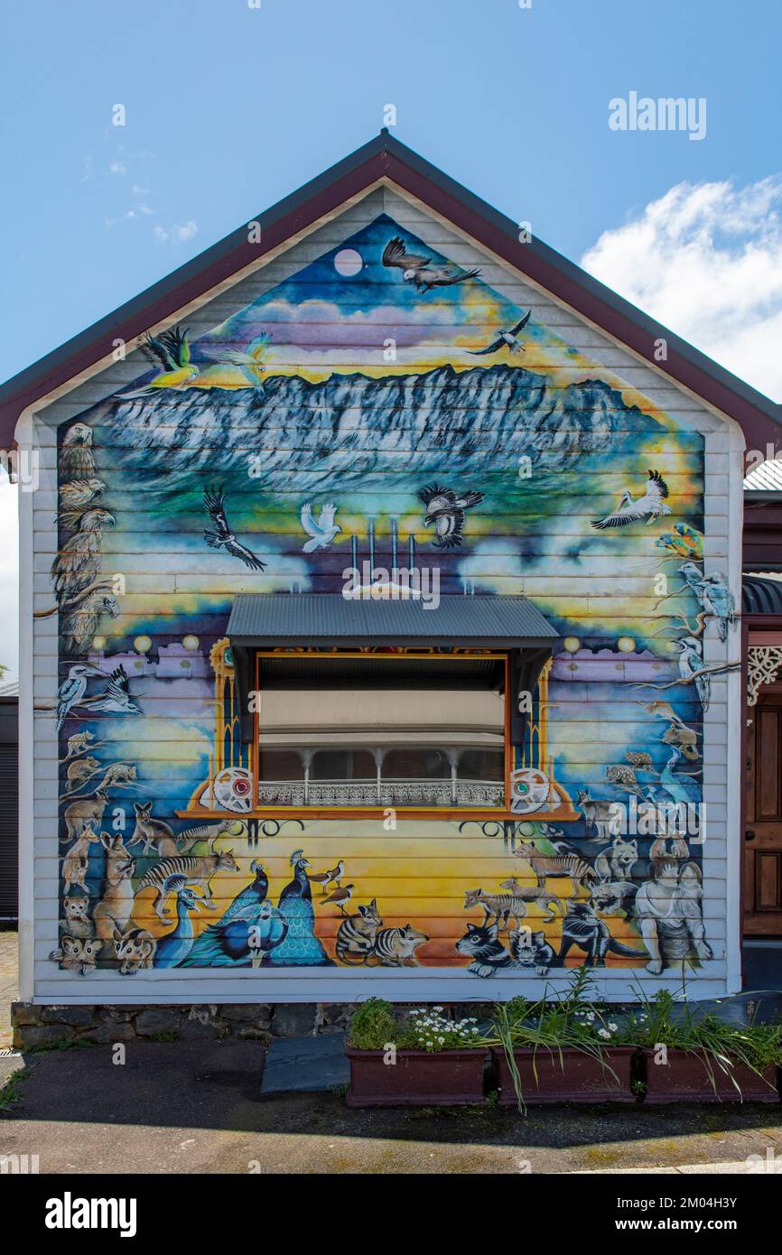 Mt Roland Street Art, Sheffield, Tasmania, Australia Stock Photo - Alamy