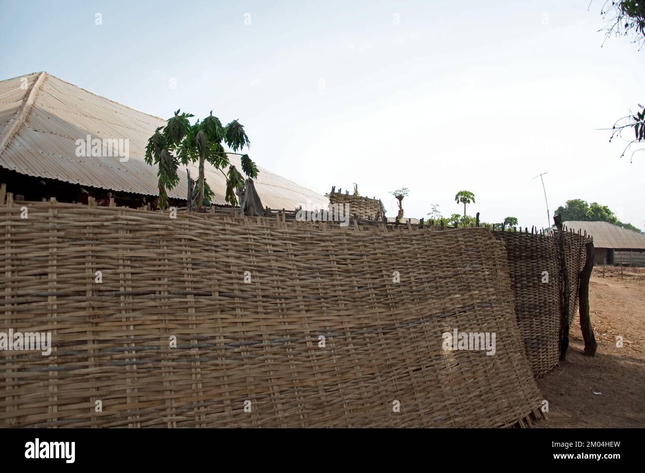 Rural area, Priame, Bafata Region, Guinea Bissau - neat fencing; well ...
