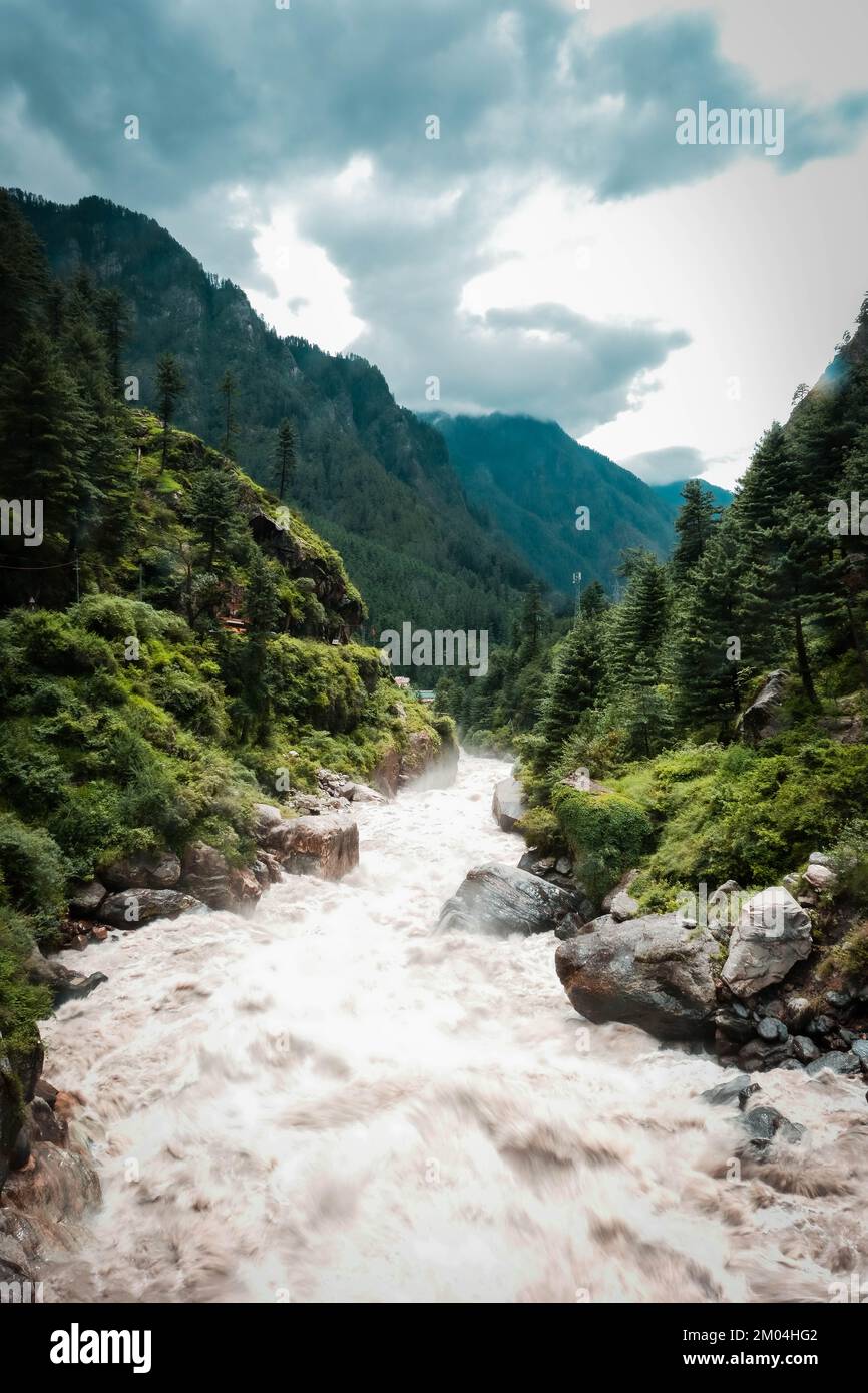 Picture of a white water river valley Stock Photo - Alamy