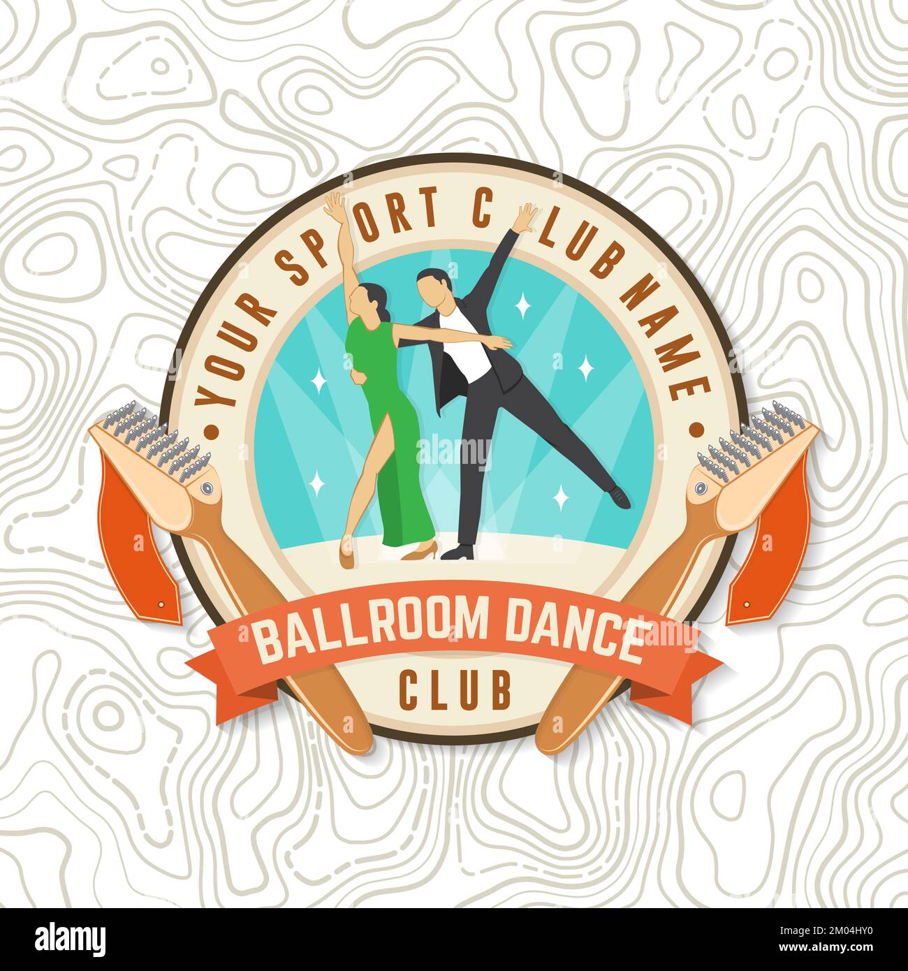 Ballroom dance sport club logo, badge design. Concept for shirt or logo ...