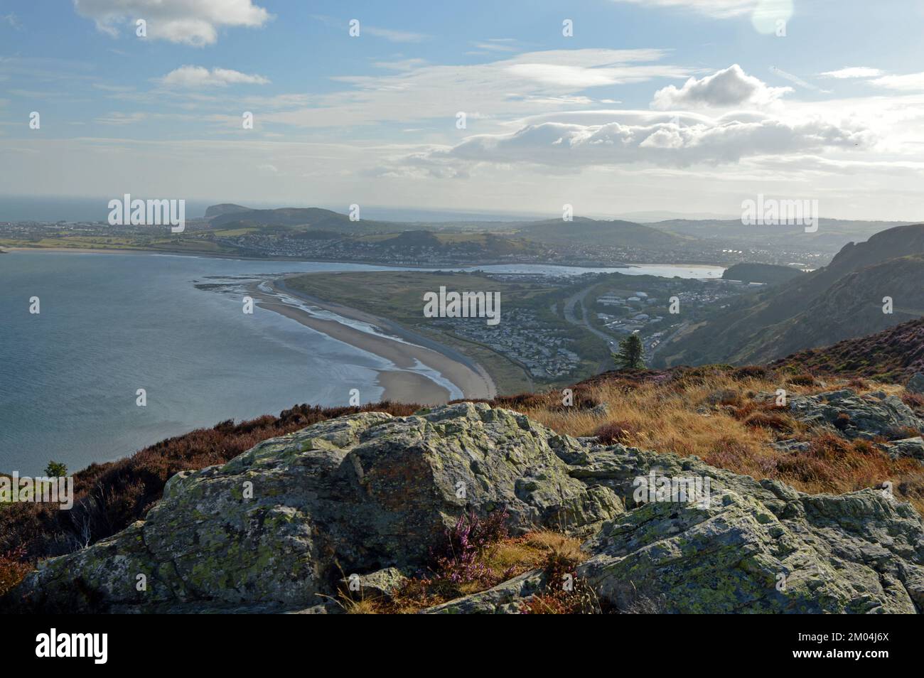 Conwy mountain views looking towards Llandudno Stock Photo - Alamy