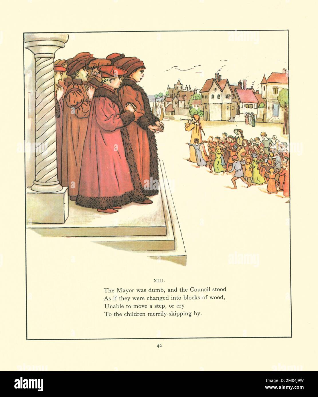 The Mayor was dumb, and the Council stood Illustrated by KATE GREENAWAY ...