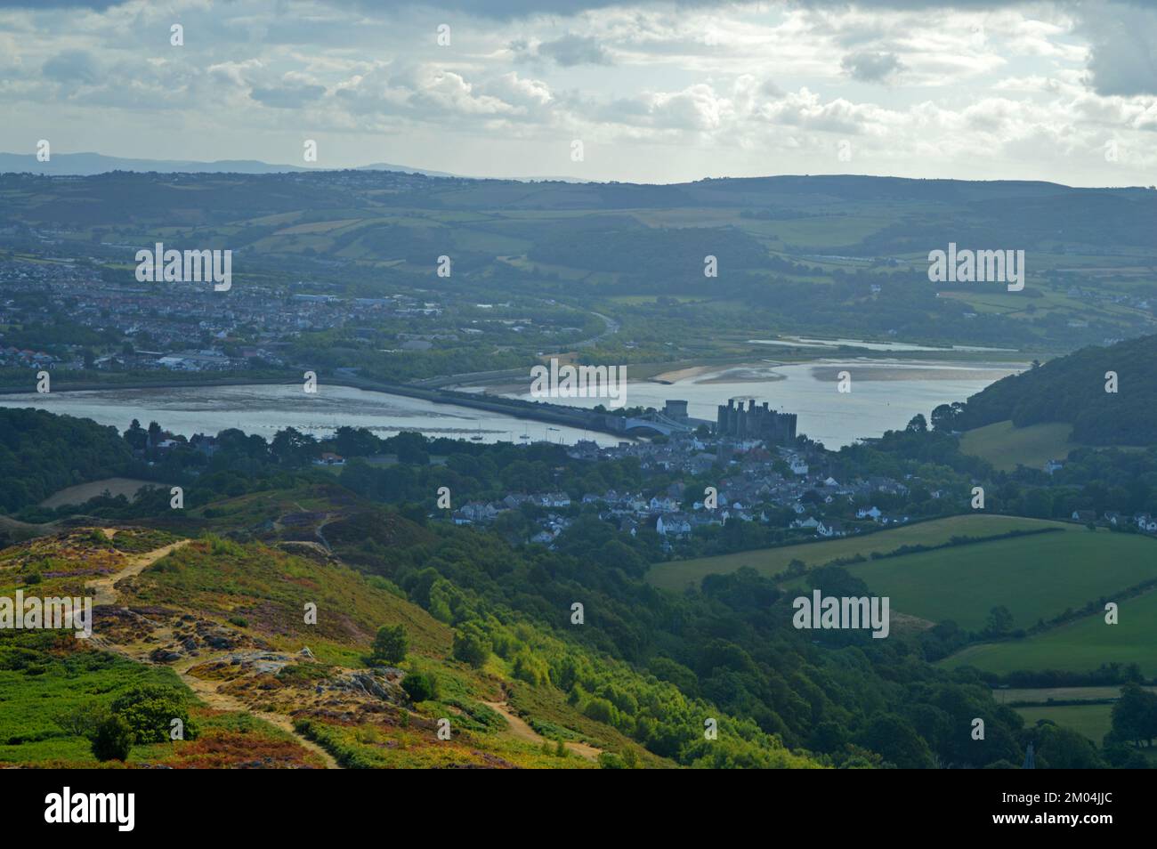 Views of Conwy Castle from Conwy mountain Stock Photo - Alamy