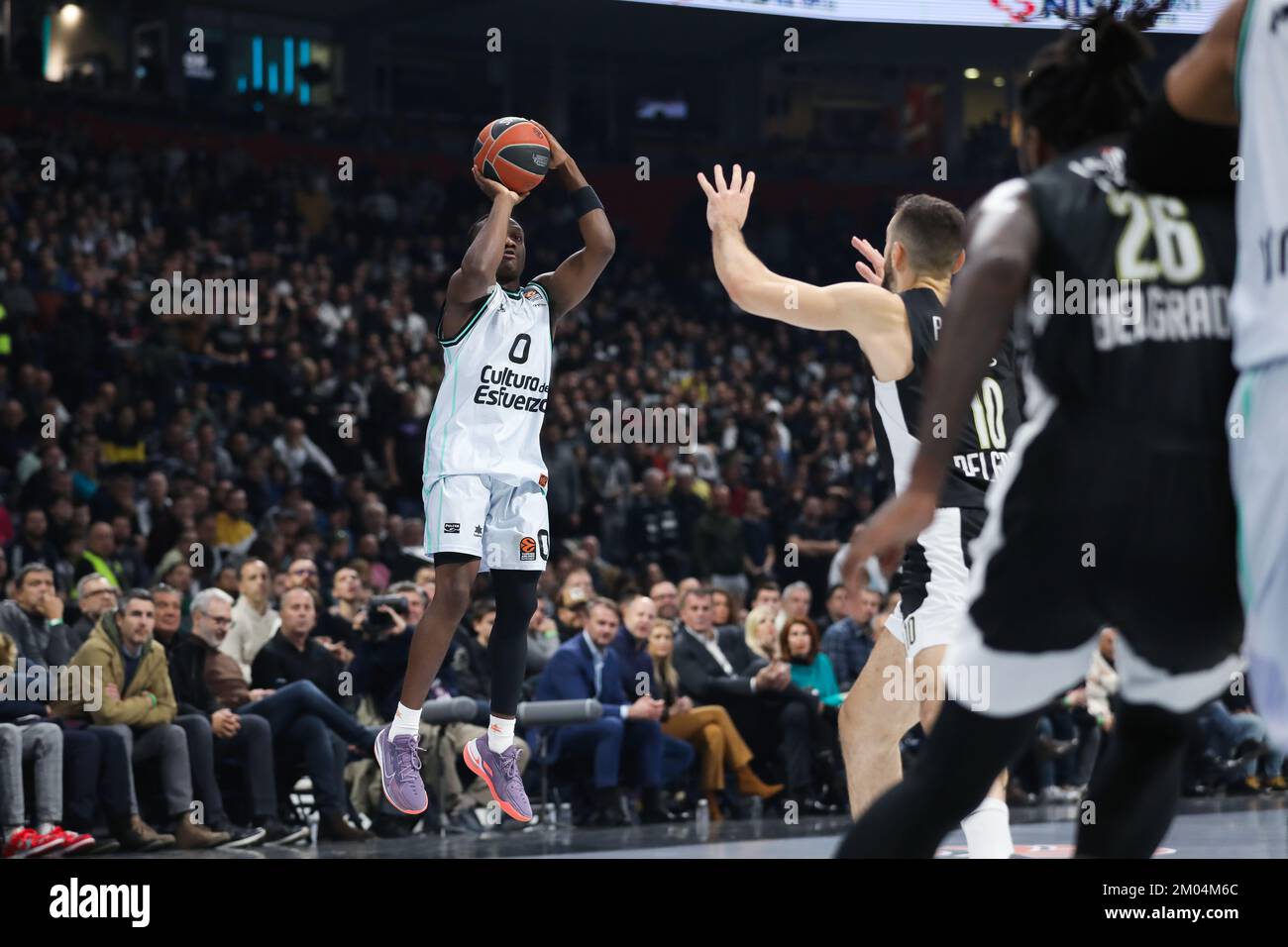 Belgrade, Serbia, 1st December 2022. Jared Harper of Valencia Basket ...