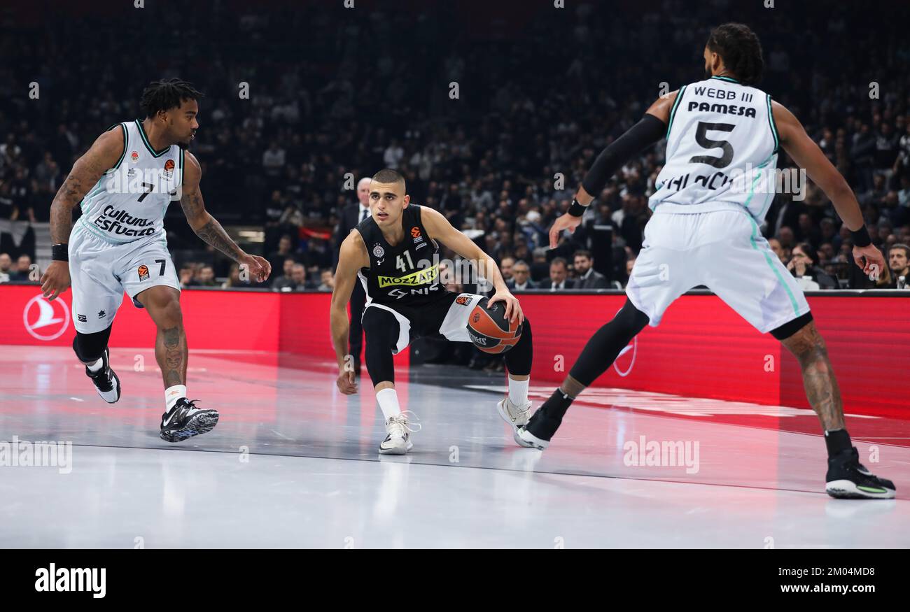 Belgrade, Serbia, 1st December 2022. Yam Madar of Partizan Mozzart Bet ...