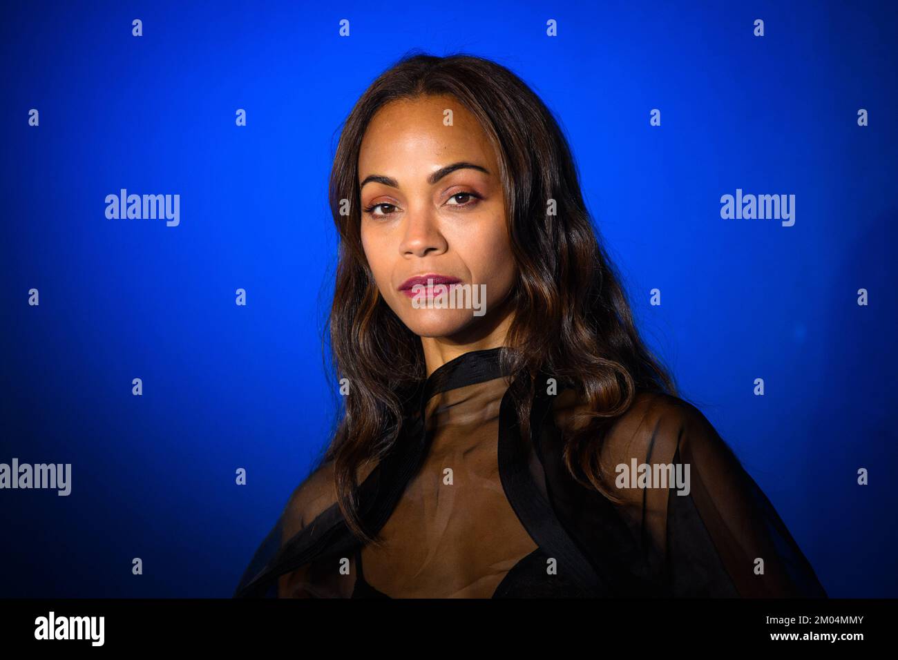 London, UK. 4 December 2022. Zoe Saldana attends a photo call for the ...