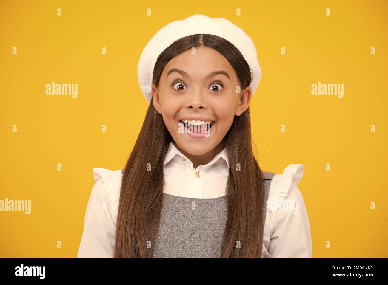 Excited face, cheerful emotions of teenager girl. adorable smiling ...