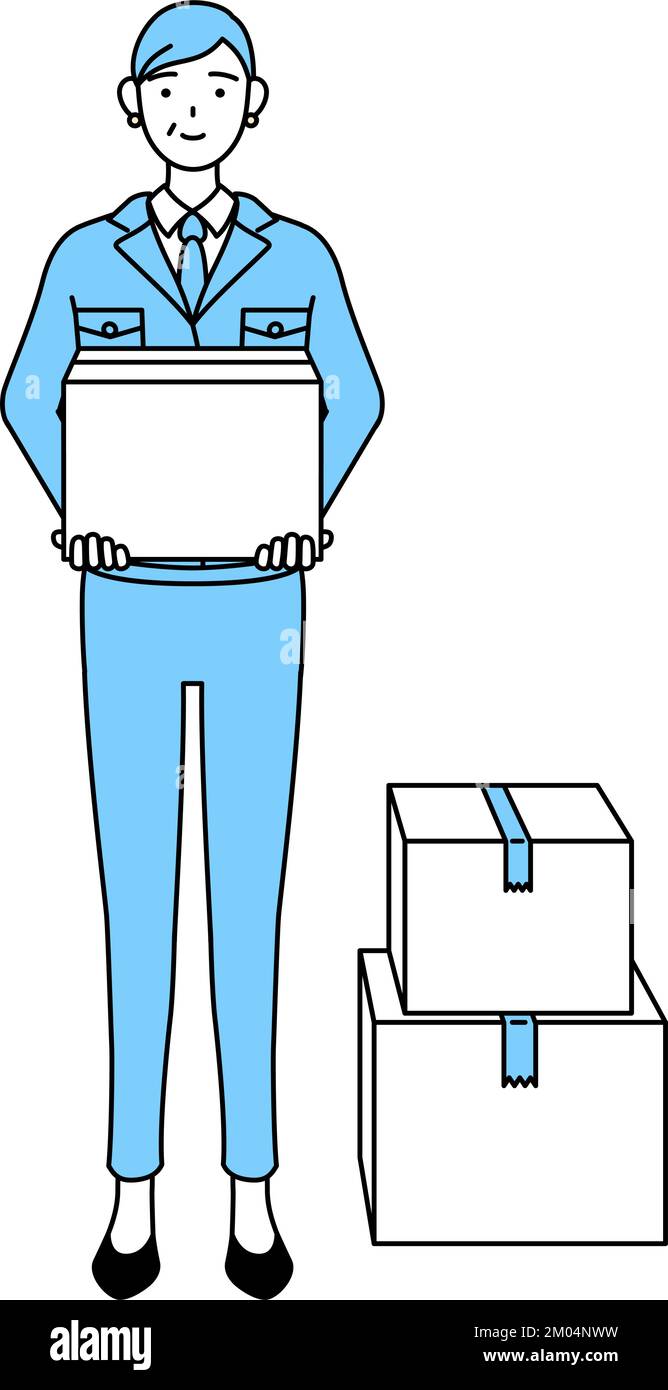 Management, managers, plant manager, a senior woman in work wear ...