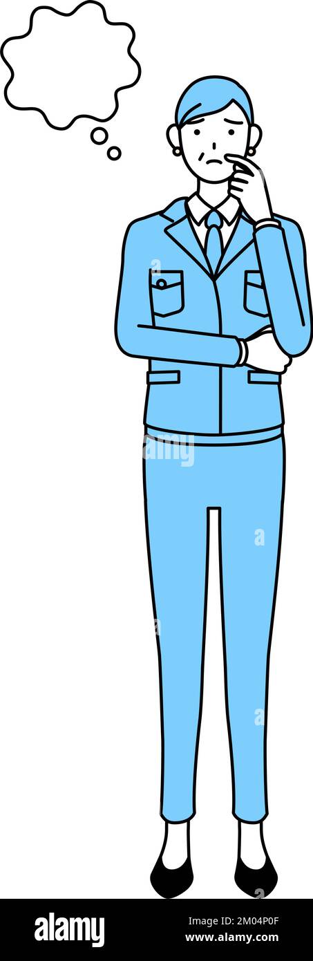 Management, managers, plant manager, a senior woman in work wear ...