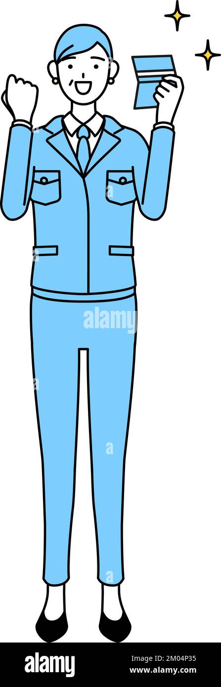 Management, managers, plant manager, a senior woman in work wear who is ...