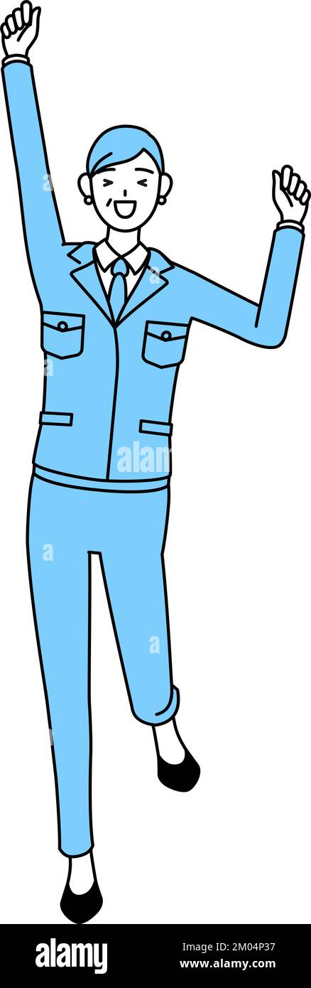 Management, managers, plant manager, a senior woman in work wear ...