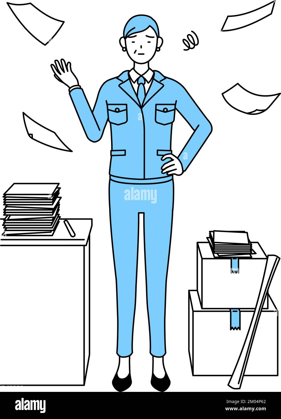 Management, managers, plant manager, a senior woman in work wear who is ...