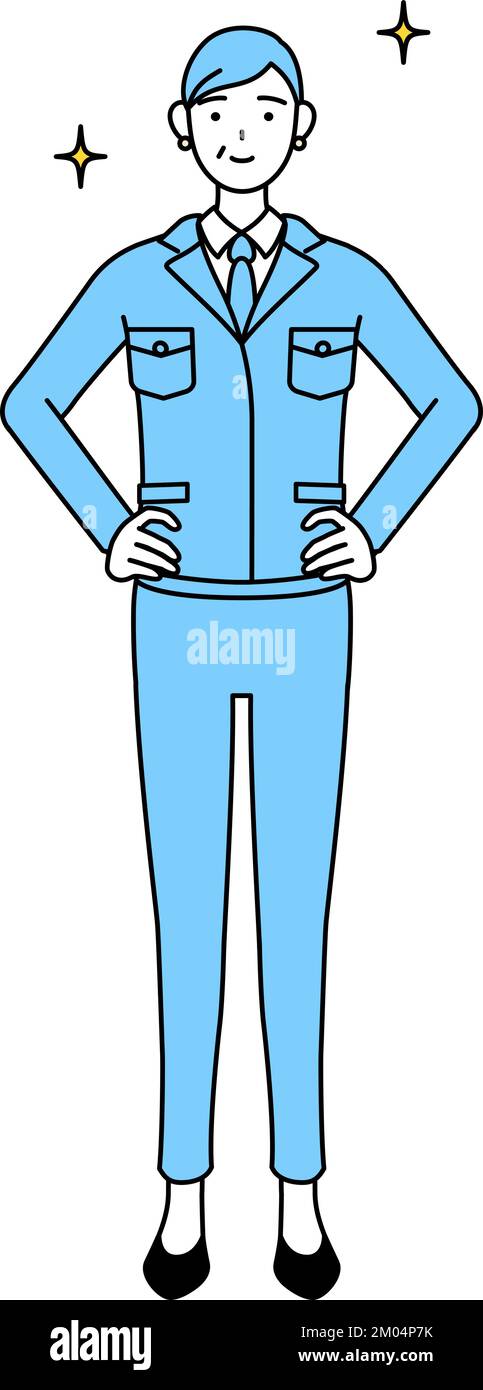 Management, managers, plant manager, a senior woman in work wear with ...