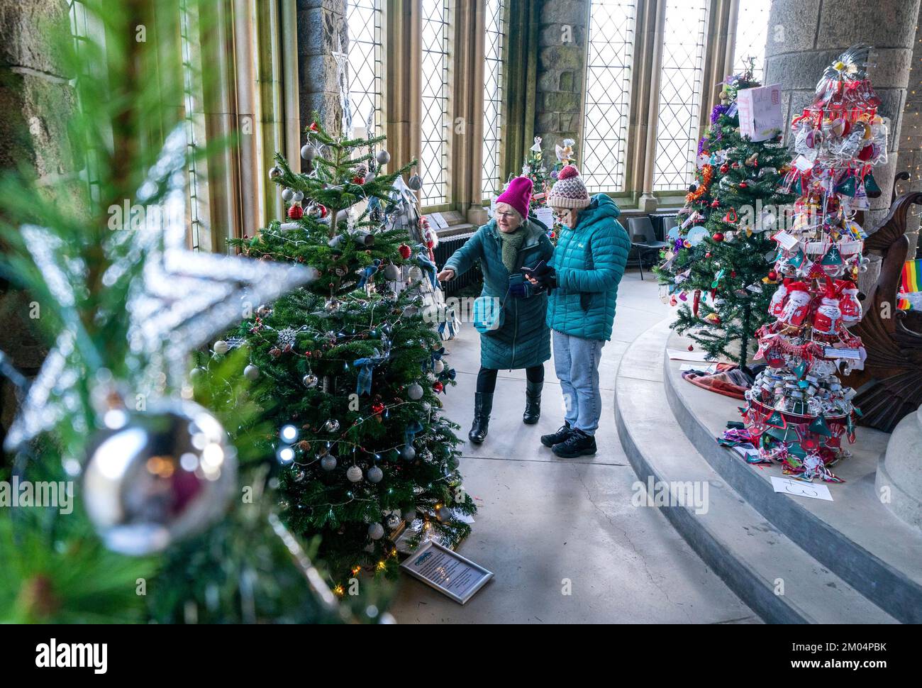Visitors view some of the 63 trees during the annual Christmas Tree ...