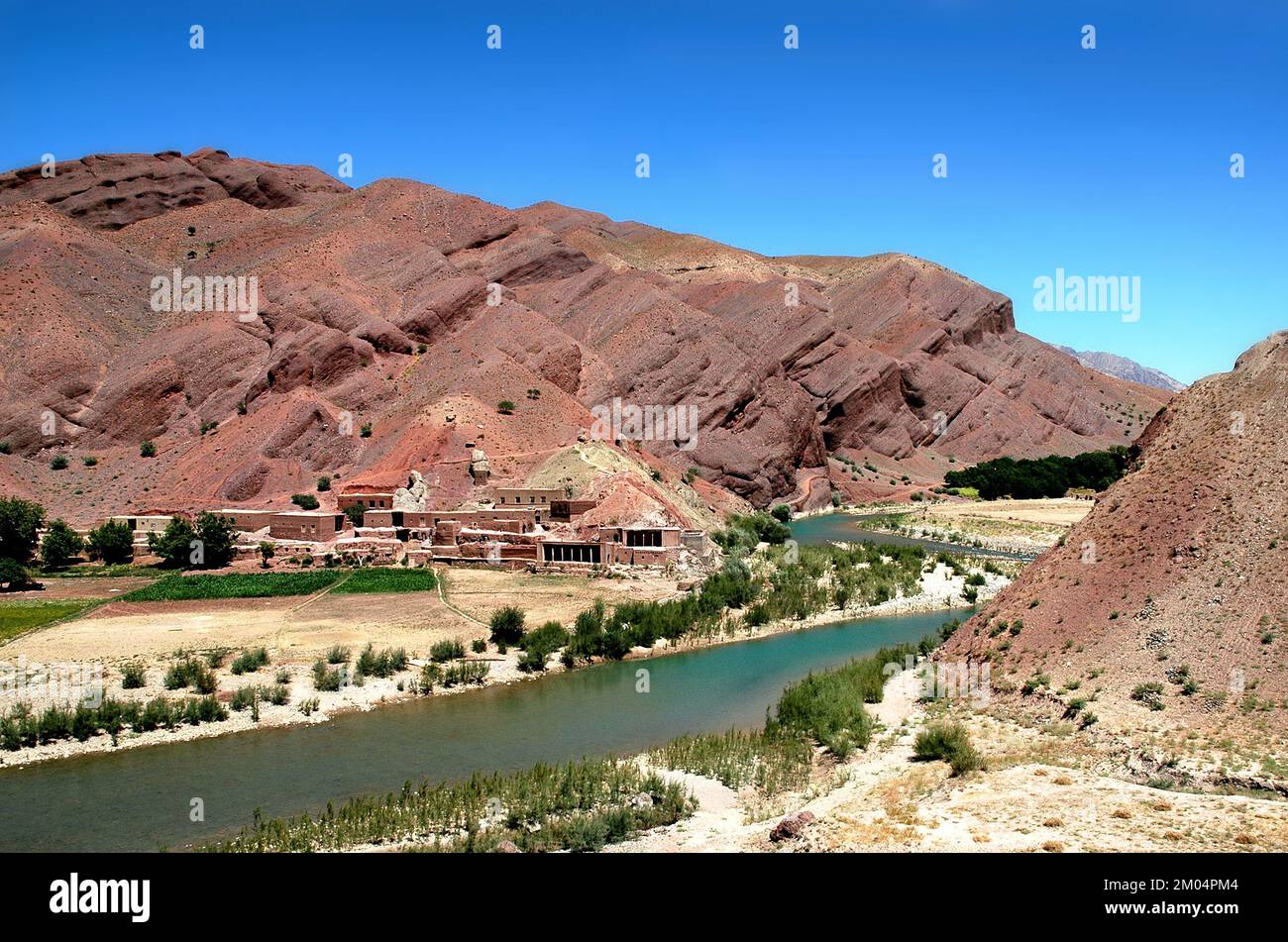 The Hari River (Harirud) near Chisht-e-Sharif in Herat Province ...