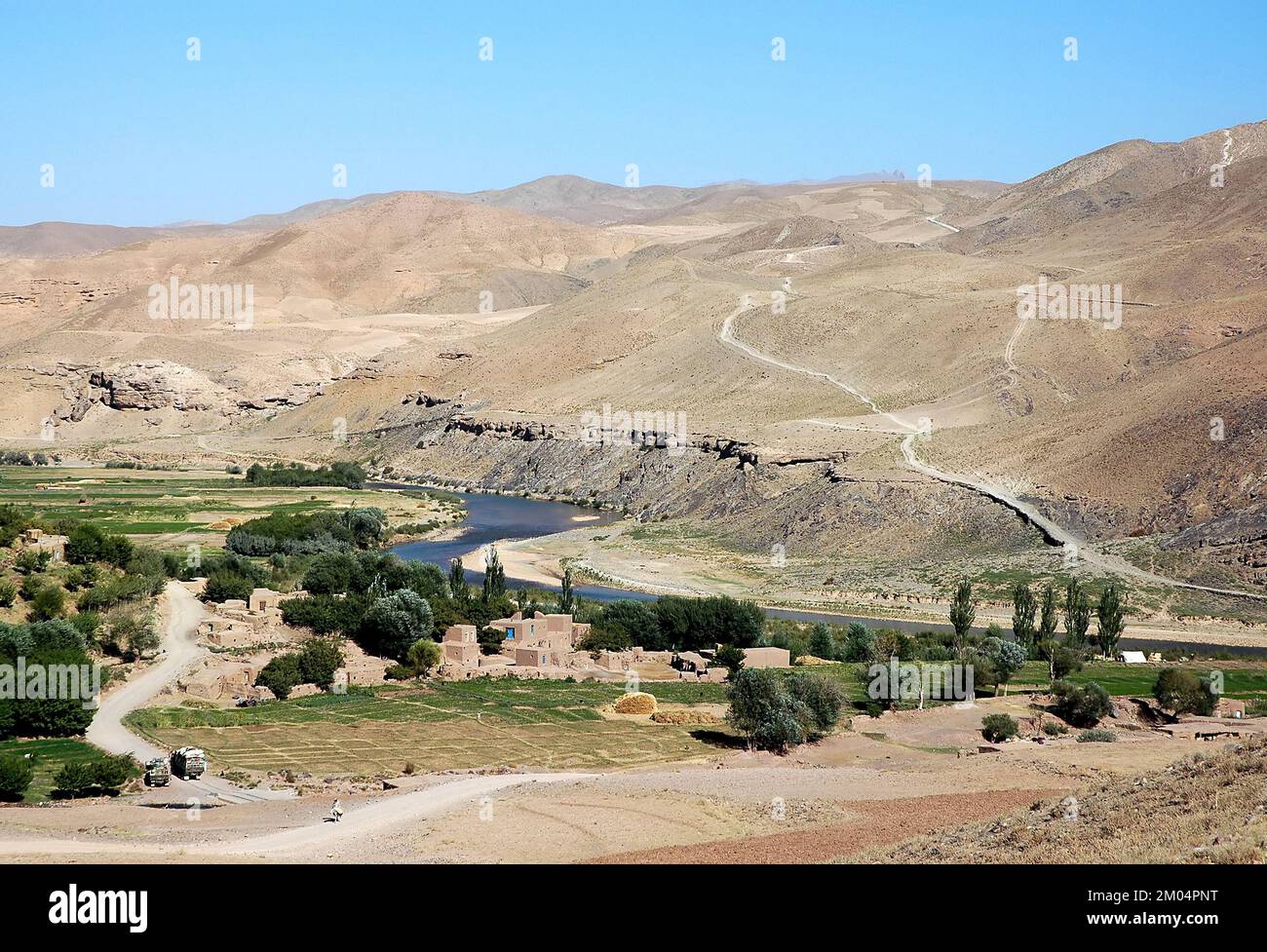 The Hari River (Harirud) near Chisht-e-Sharif in Herat Province ...