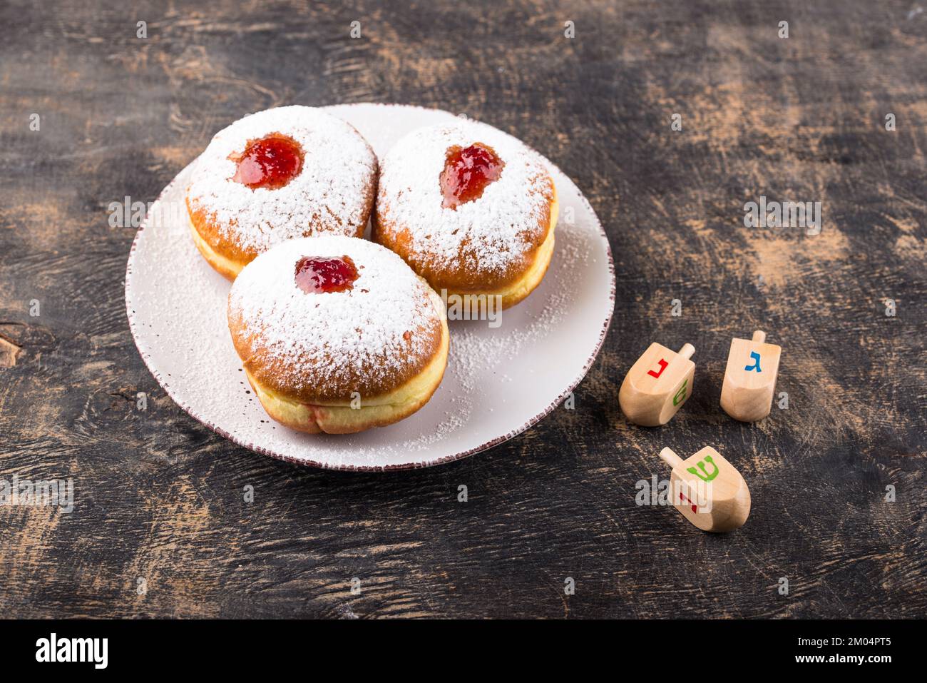 Traditional Jewish holiday Hanukkah food Stock Photo - Alamy