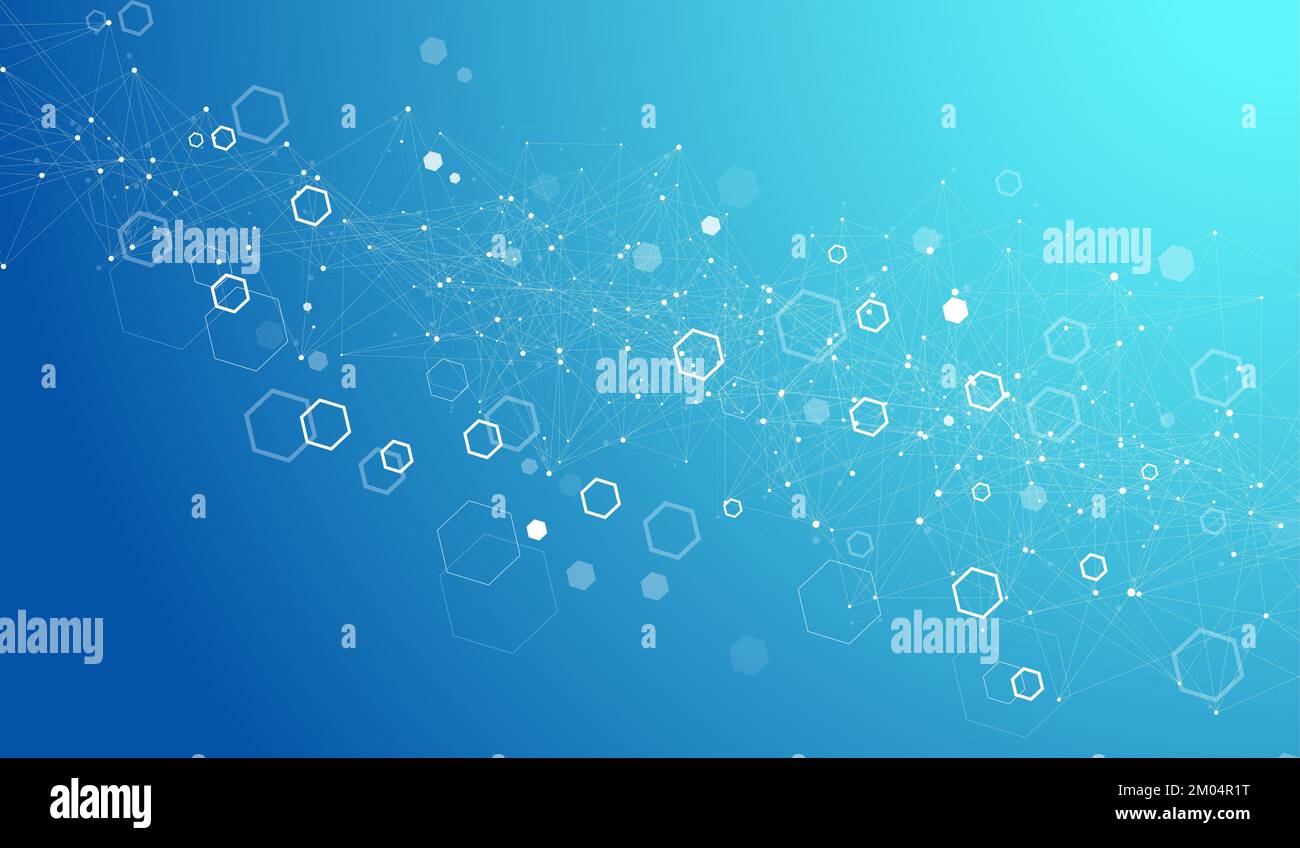 Molecular structure background. Science template wallpaper or banner ...