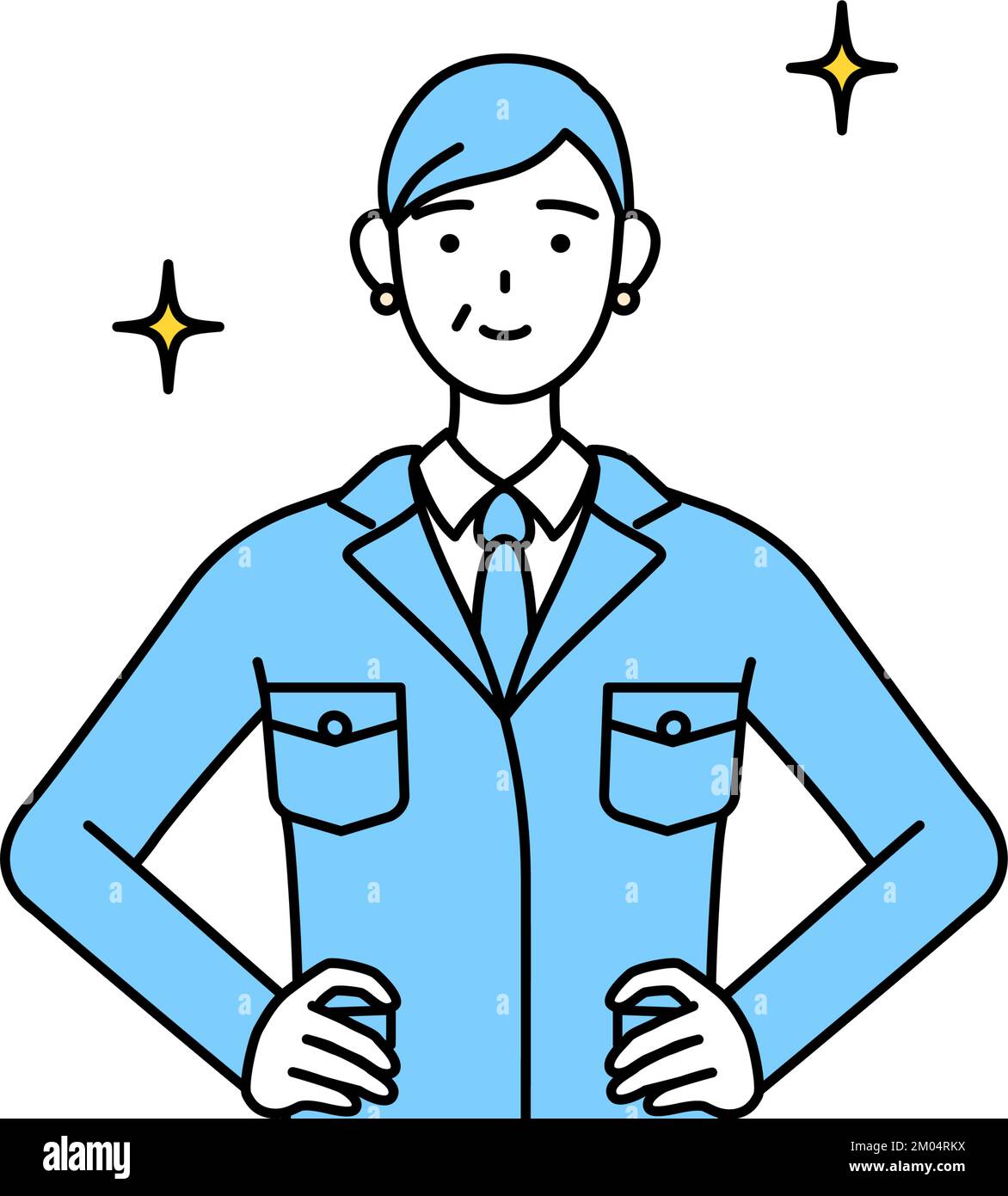 Management, managers, plant manager, a senior woman in work wear with ...