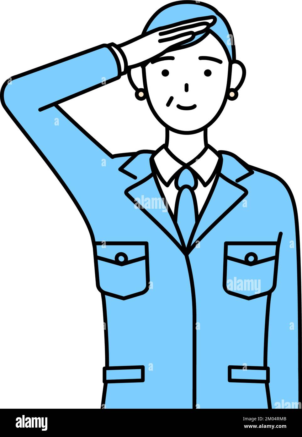 Subordinate senior woman giving salute hi-res stock photography and ...