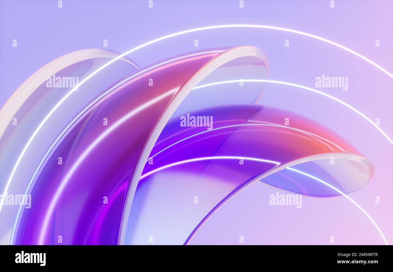 Gradient transparent curve glass, 3d rendering. Digital drawing Stock Photo - Alamy