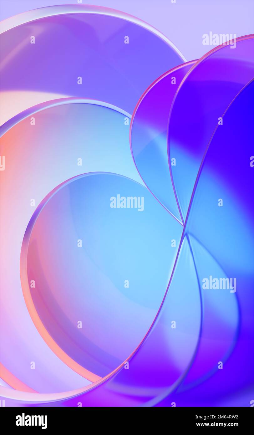Gradient transparent curve glass, 3d rendering. Digital drawing Stock ...