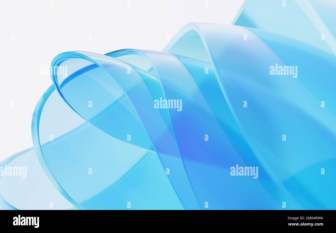 Gradient transparent curve glass, 3d rendering. Digital drawing Stock Photo - Alamy